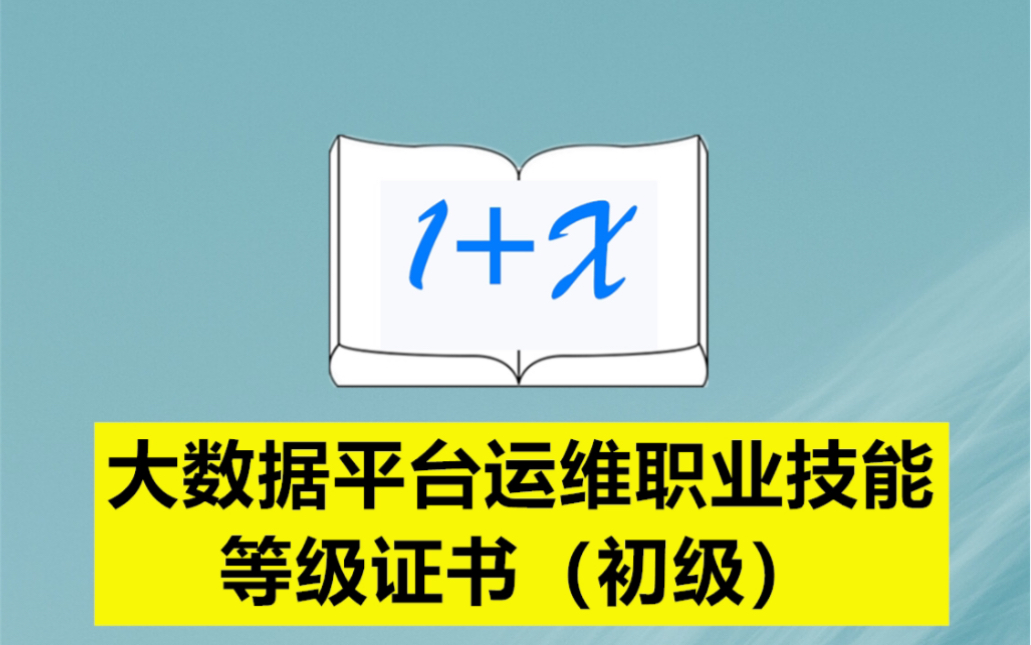 大数据平台运维职业技能等级证书(初级)