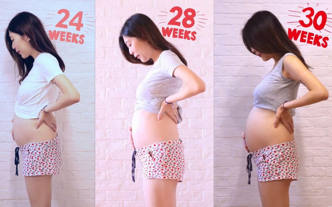孕妈妈的身材变化历程实录,从苗条少女到大肚婆妈妈牺牲了太多!