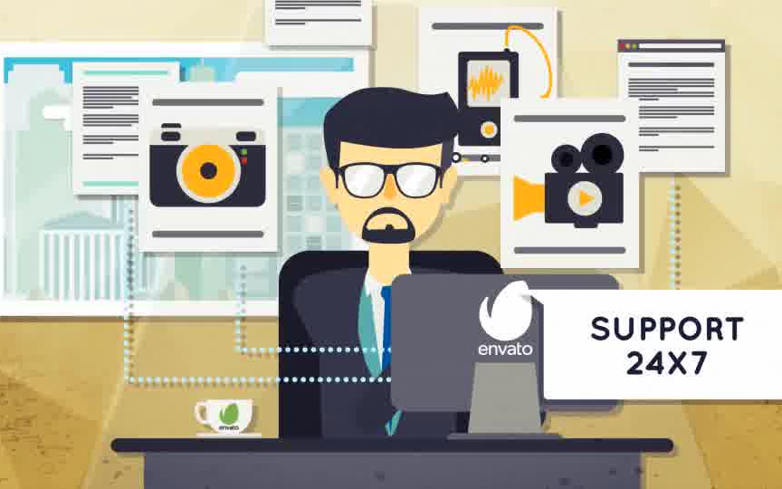 AE模板-小程序应用设计推广宣传视频全民应用安装普及视频办公室...