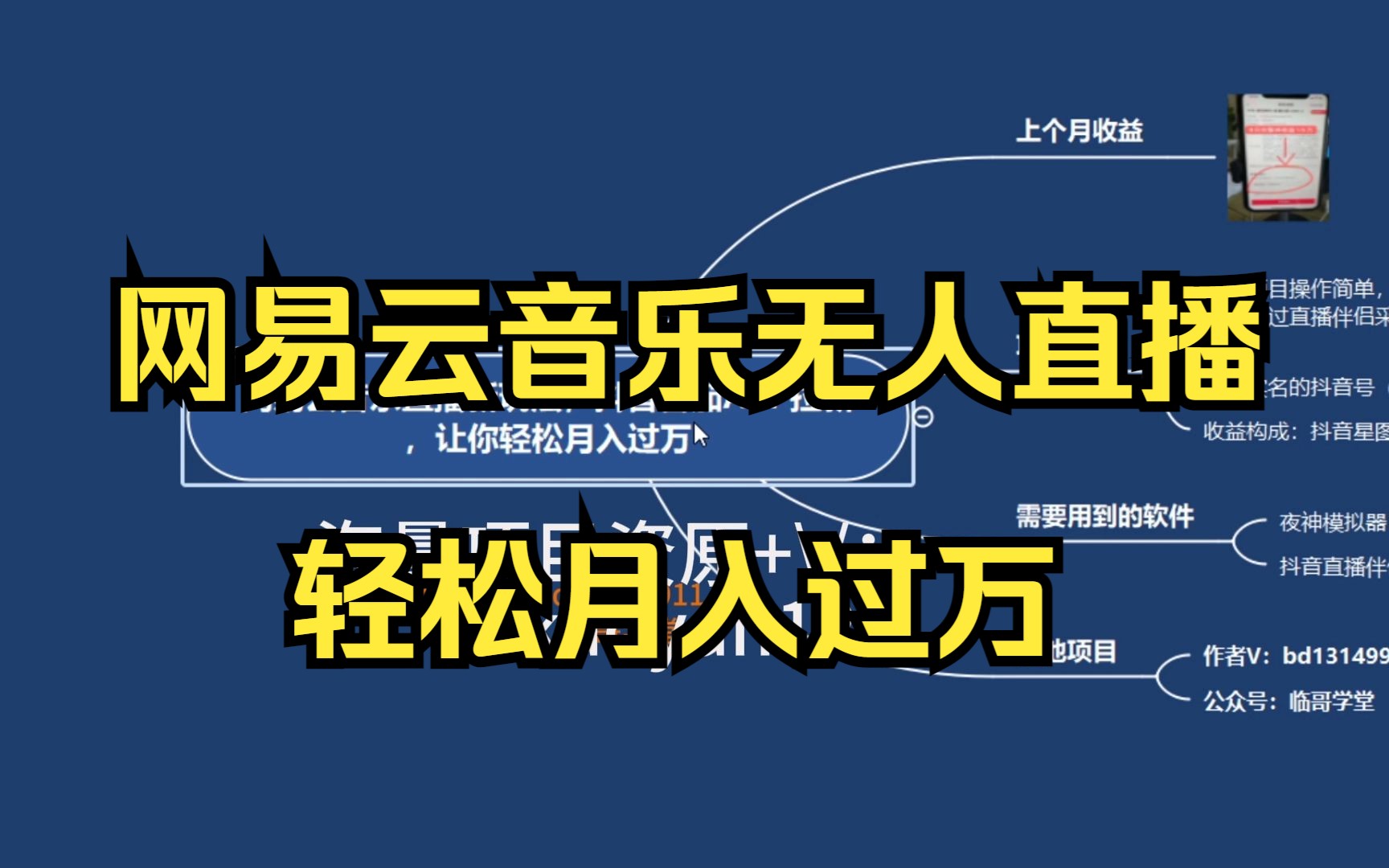 网易云音乐无人直播新玩法,抖音番茄APP拉新,让你轻松月入过万