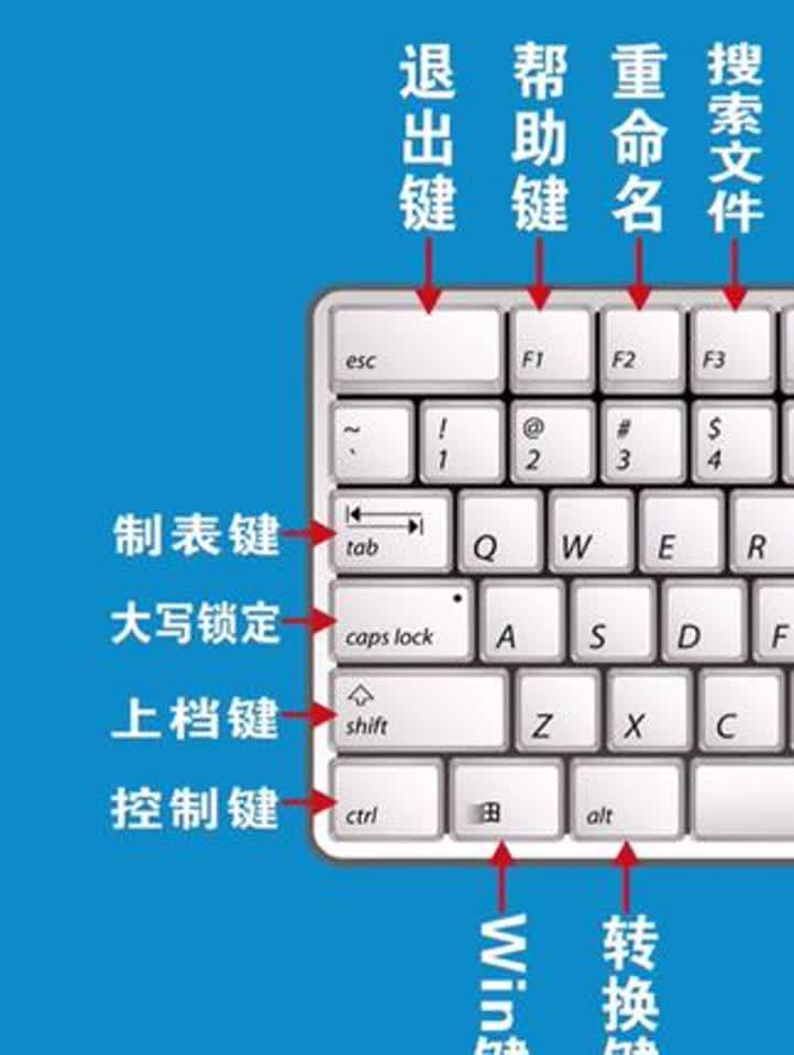 键盘中文解析0基础学电脑