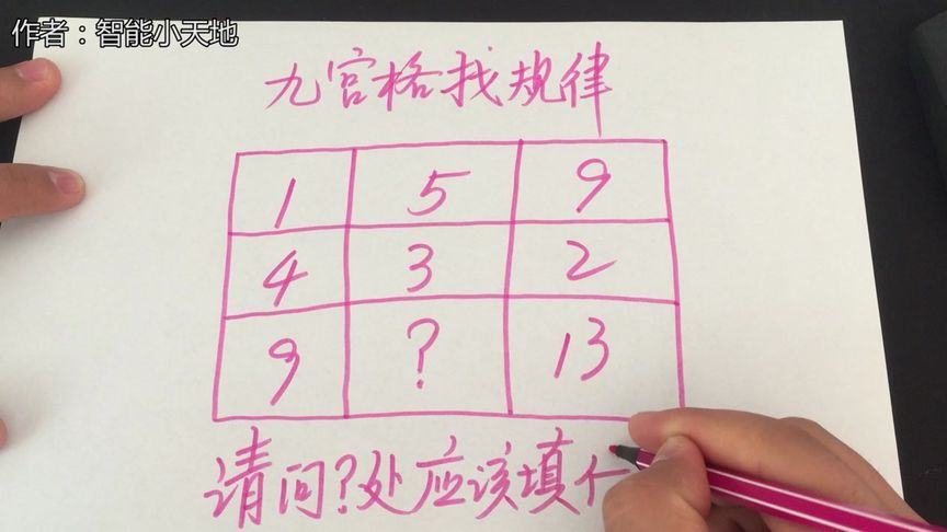 一道简单的九宫格奥数题,全班小学生都发愁,你会做吗?