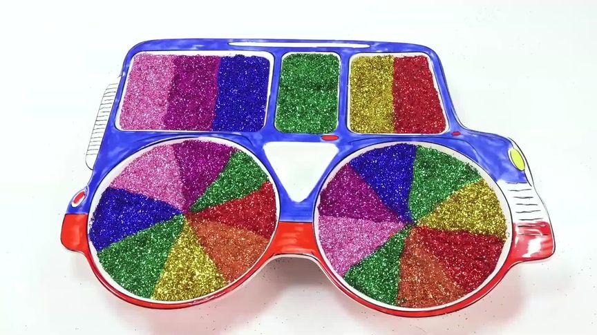 儿童玩具,用果冻和彩色橡皮泥做出漂亮的小汽车,你学会了吗