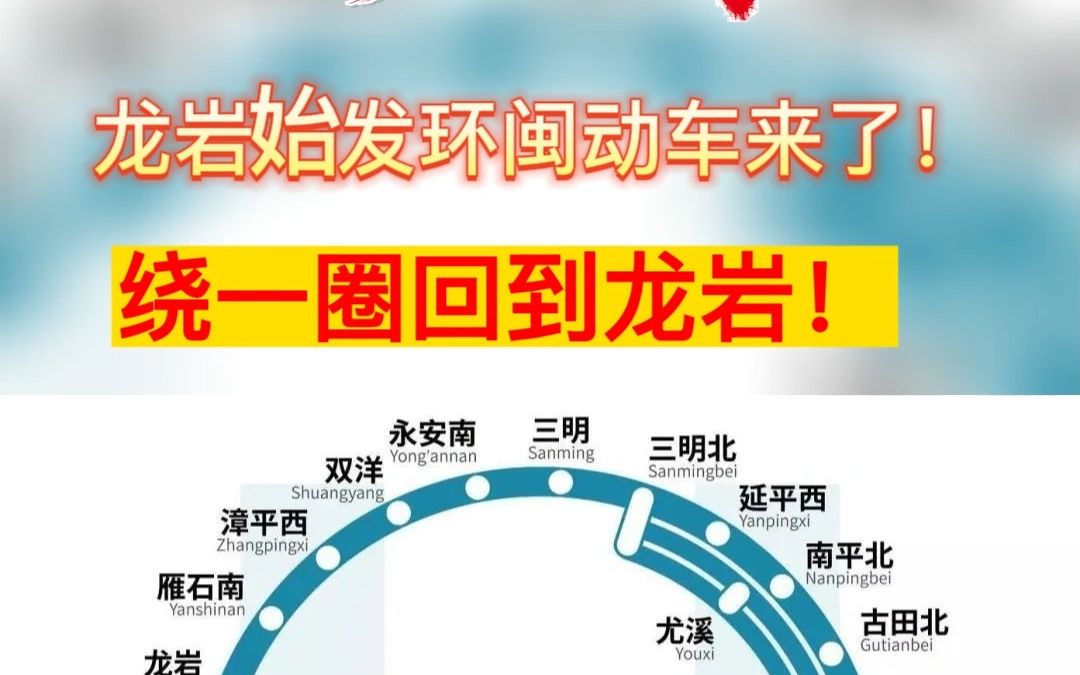 ...铁路部门于10月21日、23日开行龙岩-龙岩的周末环闽动车,龙岩站...