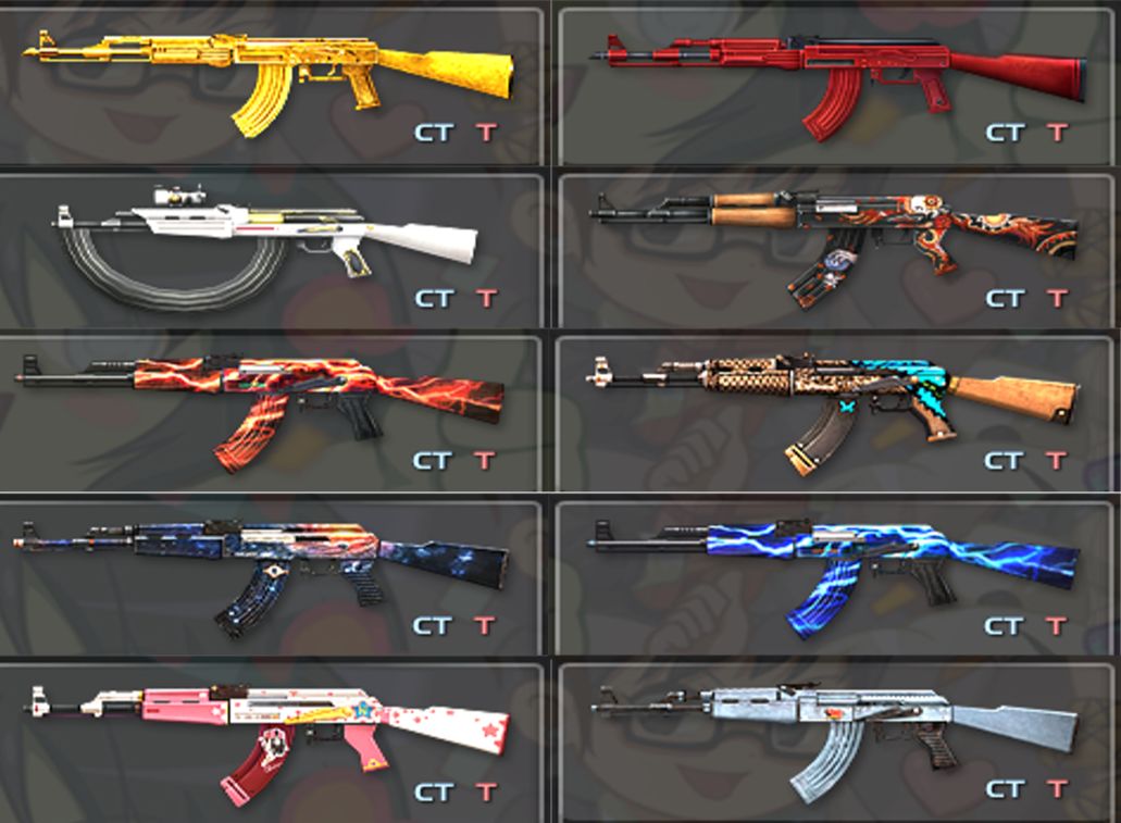 CSOL全部AK47皮肤一览,旋风AK帅爆了!_哔哩哔哩bilibili_CSOL