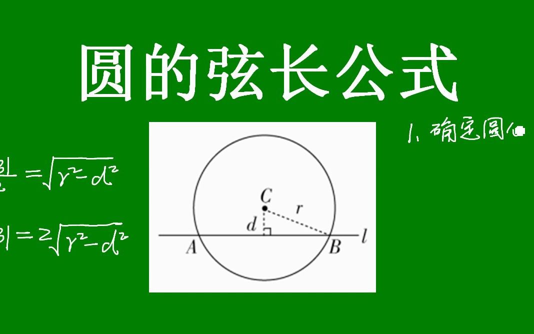 026 圆的弦长公式及其推理过程
