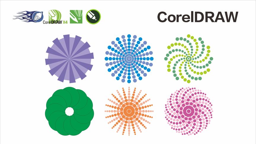 CDR画几何构成图,阵列复制的运用CorelDRAW平面设计软件学习教程