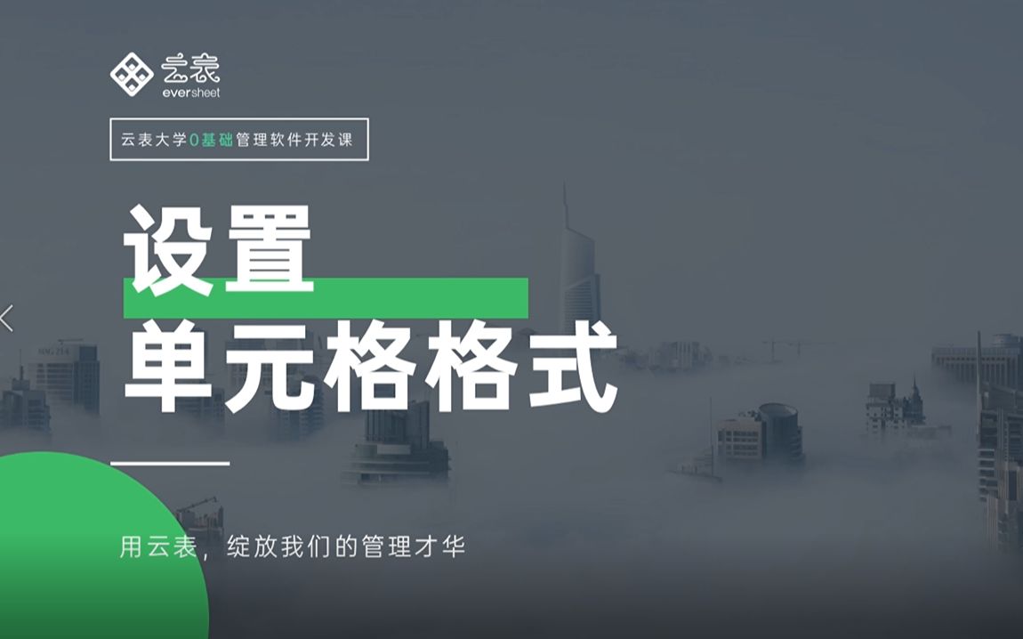 快速实现系统开发,学会设置单元格格式