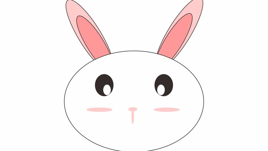 CorelDRAW一个圆绘制可爱兔子