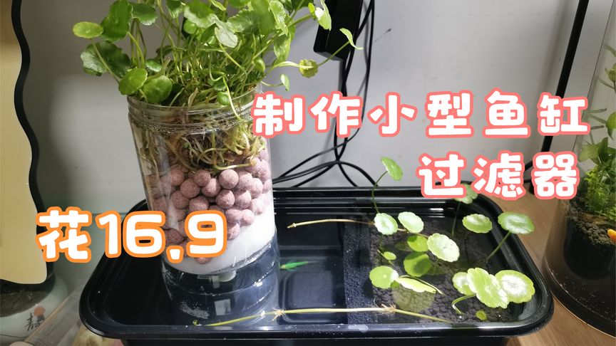 制作小型鱼缸过滤器,简单实用,过滤效果好,能容纳较多的滤材
