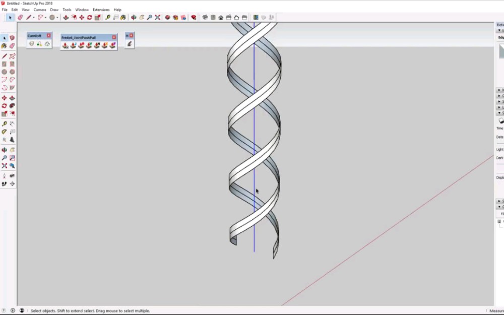 【su插件教程】su进阶插件教程,用su插件来制作一个双螺旋DNA。