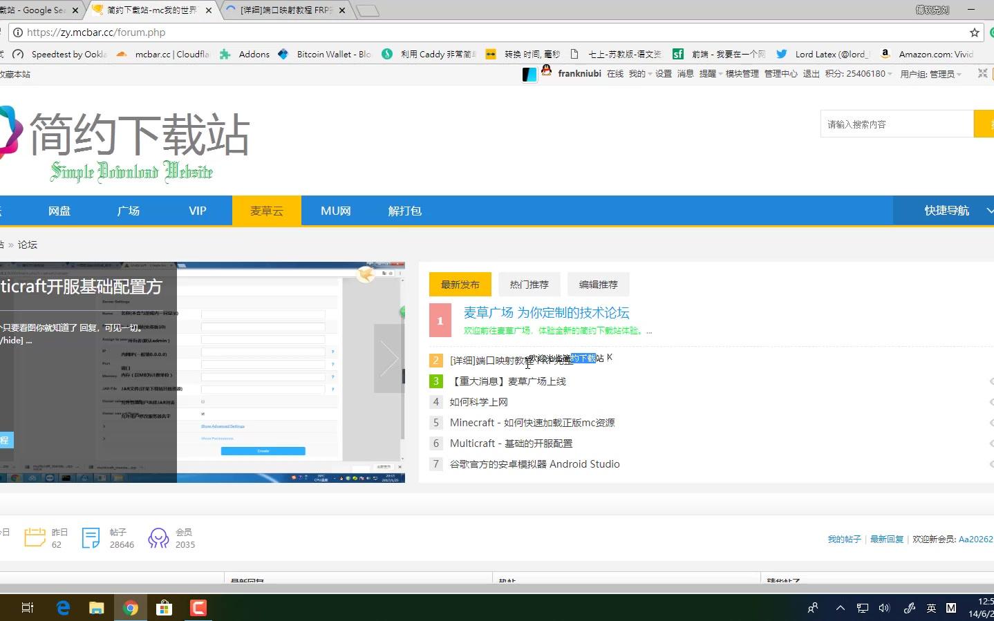 FRP内网端口转发讲解(我的世界开服必备!没有公网IP的必备!)