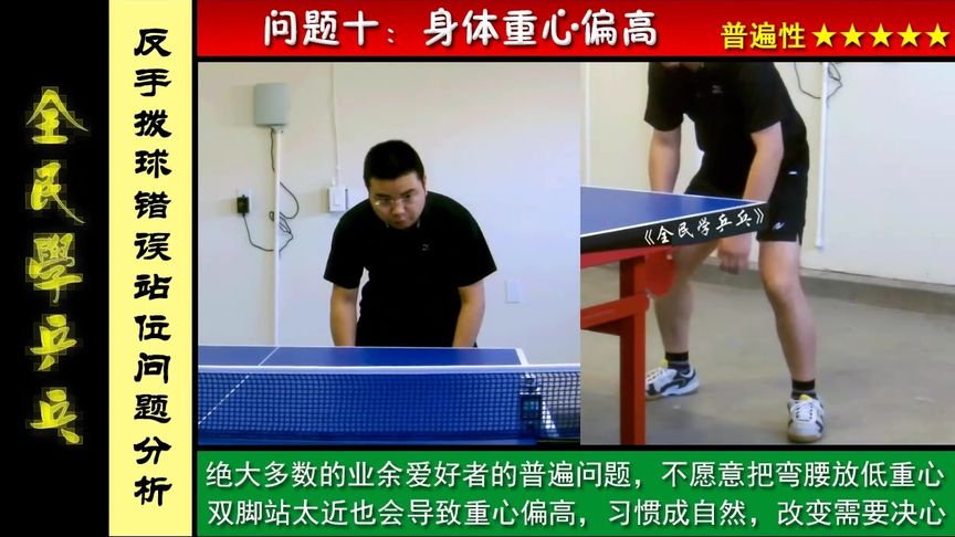 《全民学乒乓横拍篇》第4集:反手技术分析及基本站位