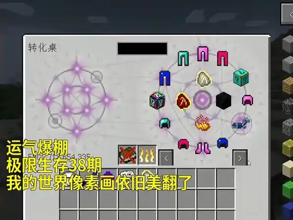 运气爆棚!极限生存38期,我的世界像素画依旧美翻了!