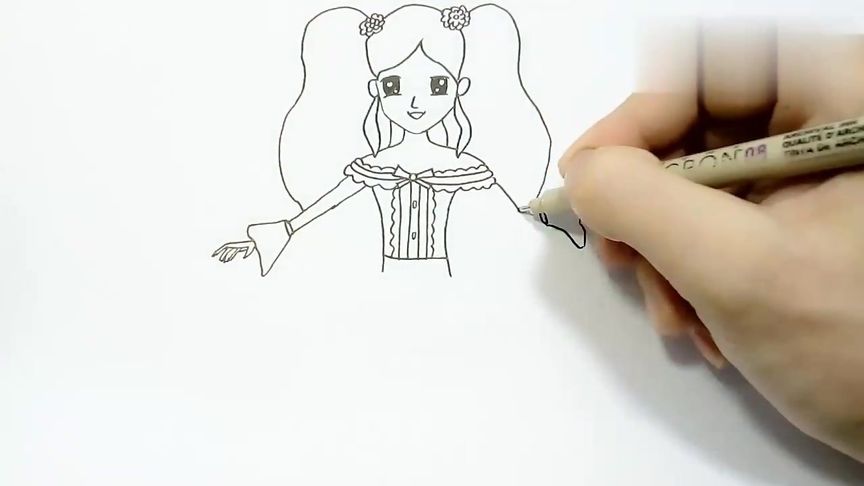 很漂亮的叶罗丽莫纱简笔画,画法很简单一看就懂,小朋友最喜欢