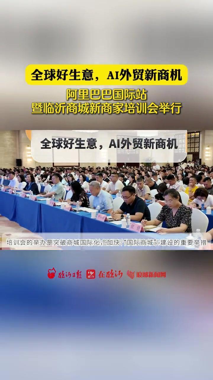 全球好生意,AI外贸新商机7月19日,阿里巴巴国际站暨临沂商城新商家...