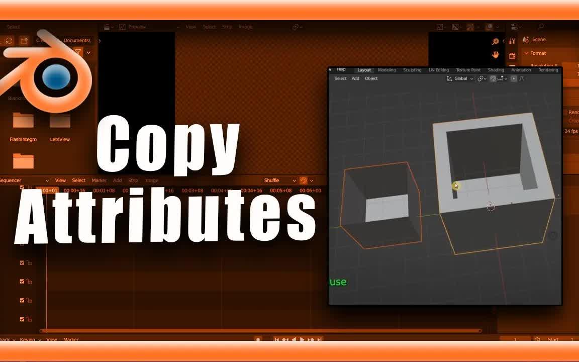 iBlender中文版插件教程Blender :如何在 Blender 中快速复制属性Blender