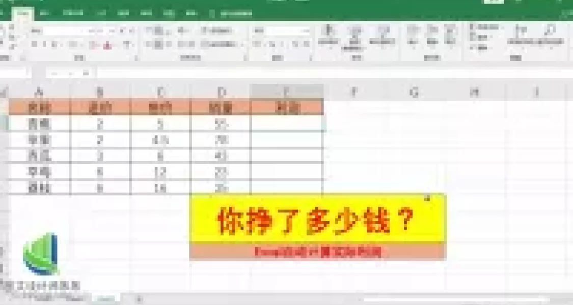 Excel自己计算利润的方法,快速算出收益多少,简直是方便呀!