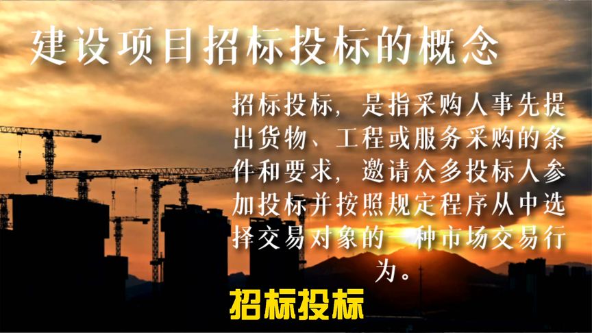 建设项目招标投标的概念与特点