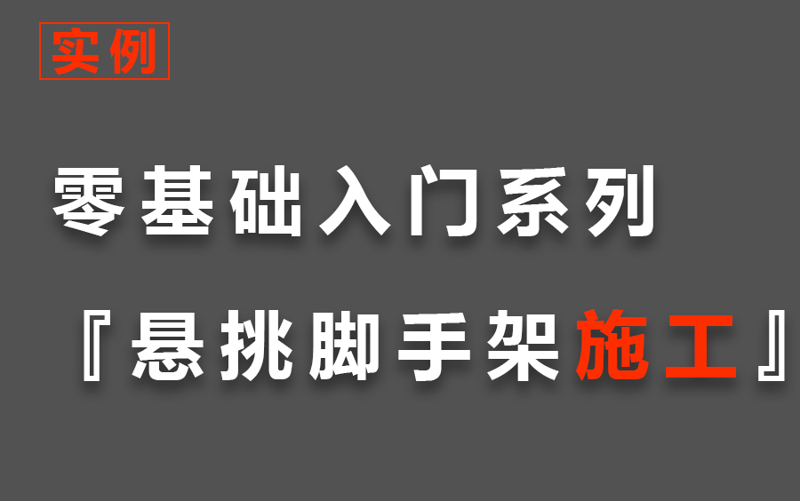 ...制作及使用管理实战,悬挑脚手架施工技术与质量管理实战系列教程,《...