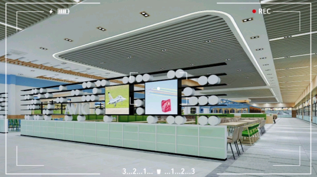 银川职工餐厅设计效果图方案|银川装修公司宁夏镹臻工装设计案例分享...