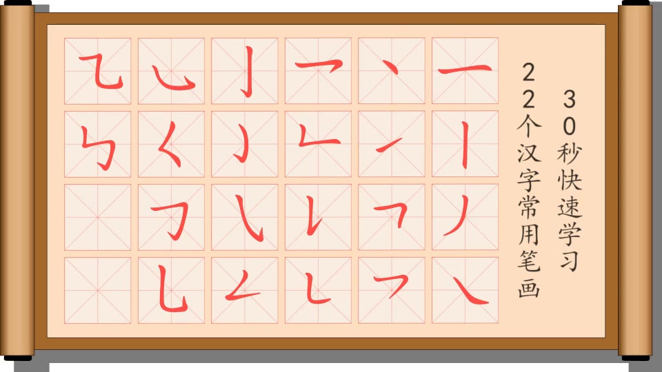 【笔画笔顺写字课】你小学真的毕业了吗?22个汉字常用笔画,你都认识...