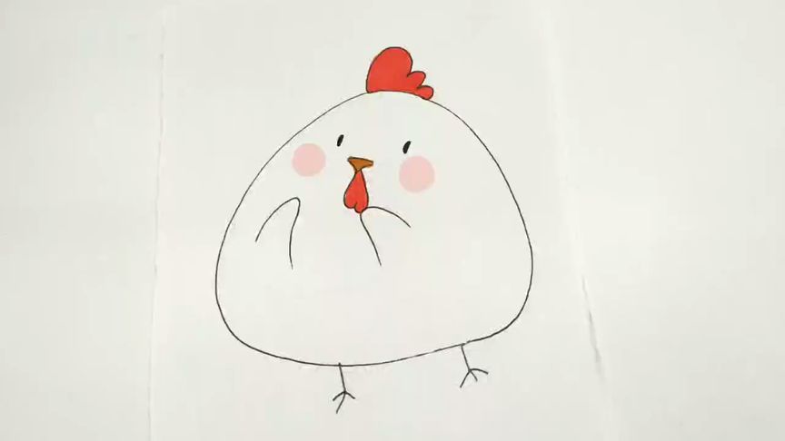 简笔画 简单又可爱的小鸡