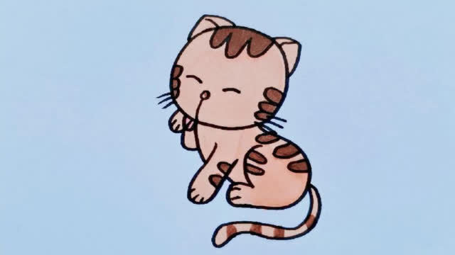 简单易学的小猫咪简笔画,亲子简笔画教学!