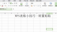 WPS表格小技巧--转置粘贴