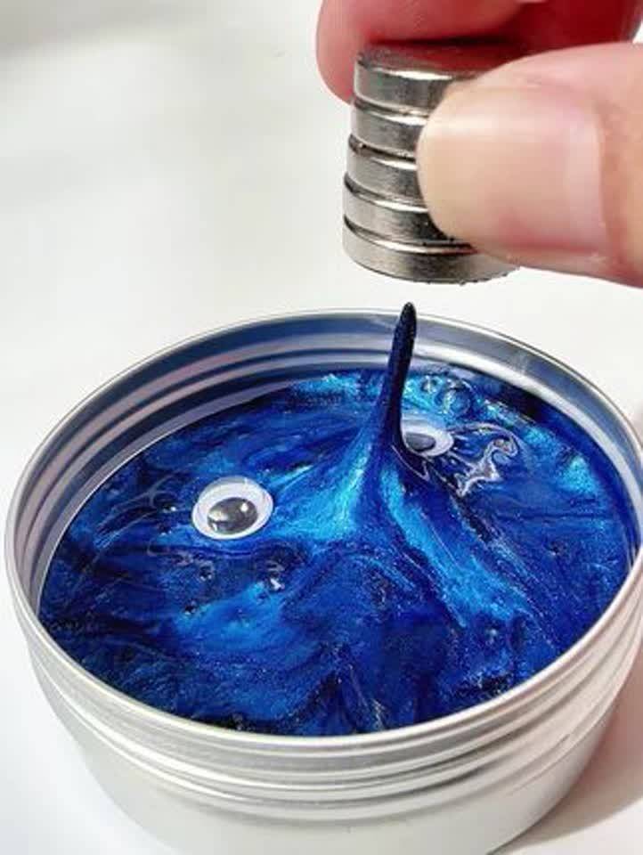 竟然还有带磁力的橡皮泥 真的太解压了儿童玩具