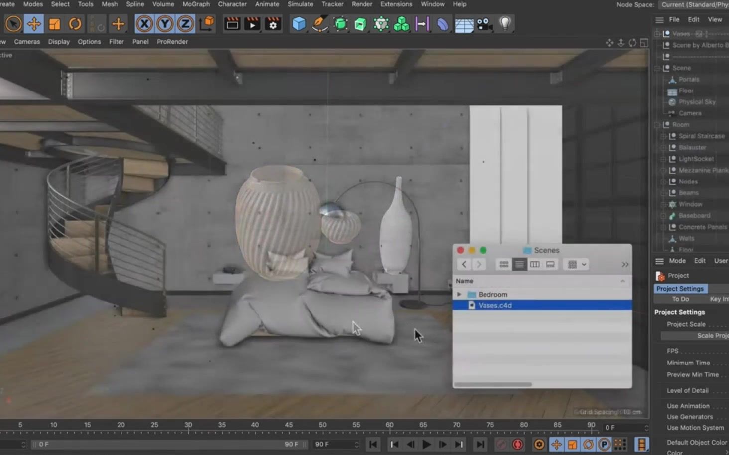 【C4D教程】C4D官方快速技巧精选23——场景中快速导入模型的...