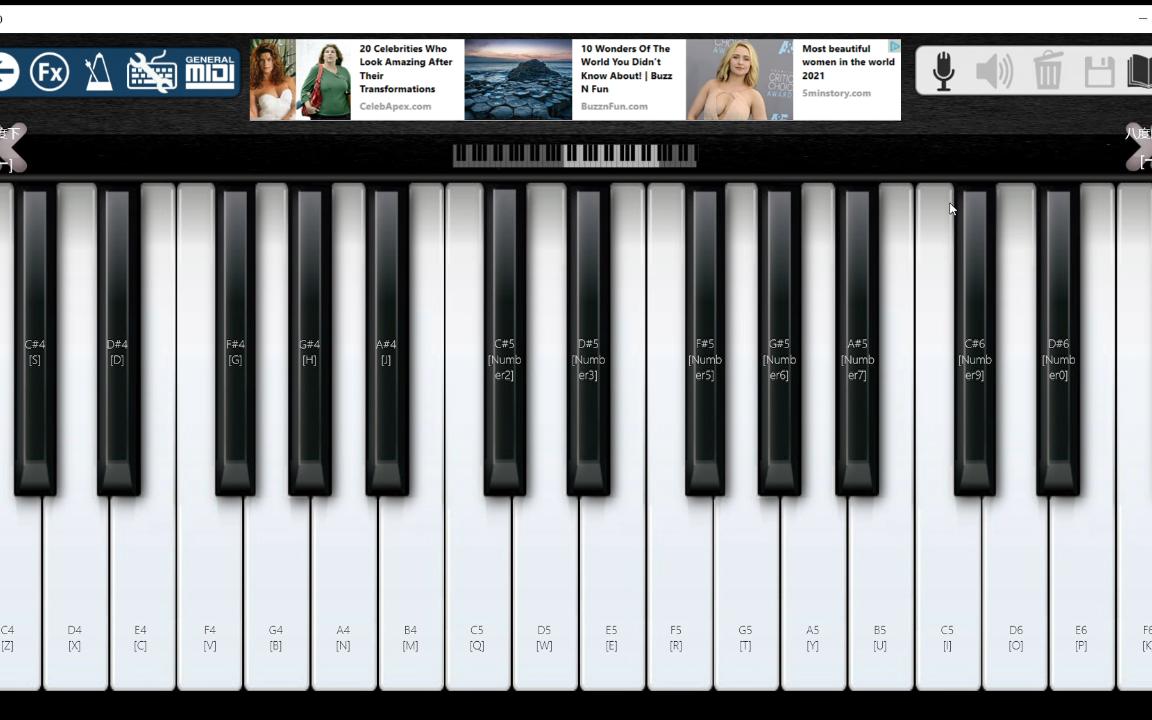 只认识一点简谱的我尝试用钢琴模拟器弹一首《桑塔露琪亚》
