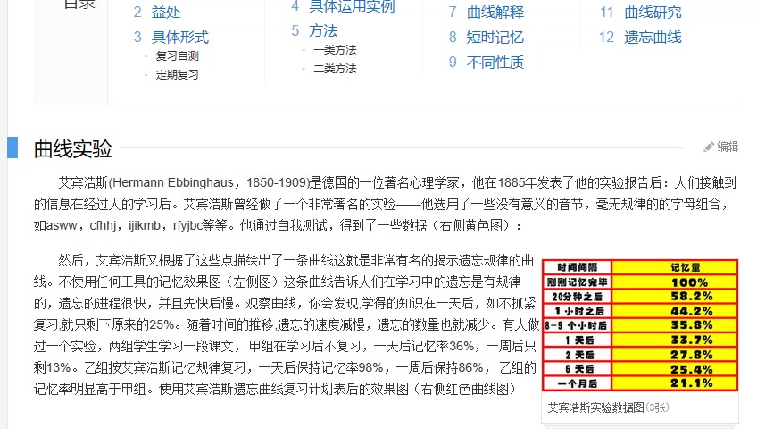 对于艾宾浩斯学习法的一些解读