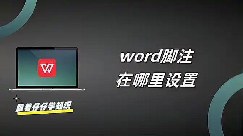 word脚注在哪里设置