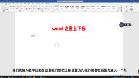 word小技巧:同时设置上下标