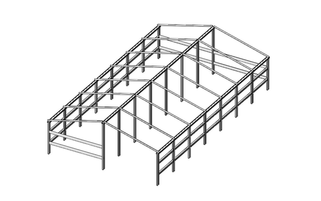 SolidWorks-结构系统1-钢结构大棚