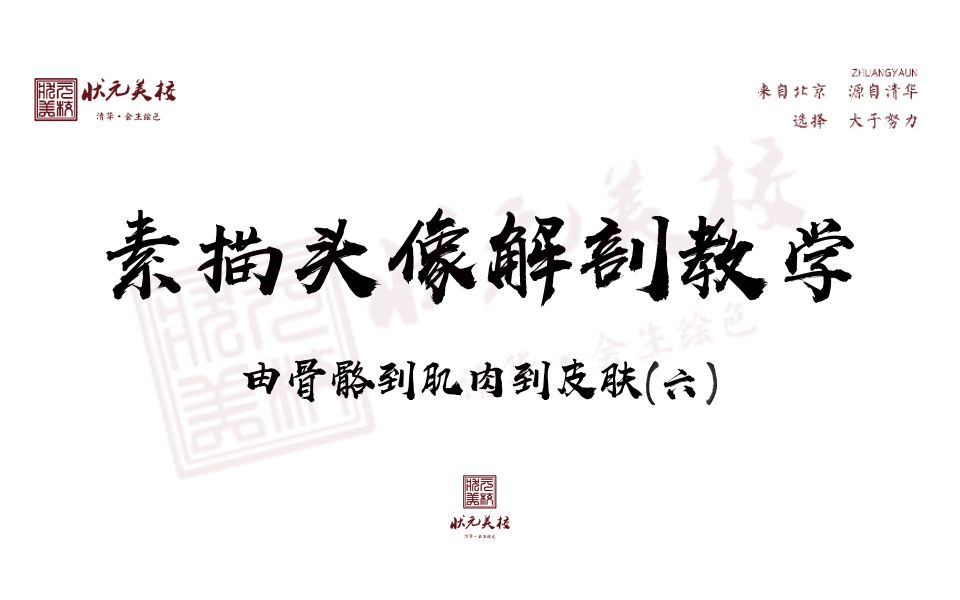 ...美校】史上最强最细节素描头像解剖教学——由骨骼到肌肉到皮肤(六)