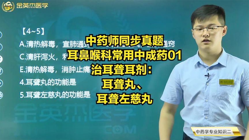 耳鼻喉科常用中成药01治耳聋耳剂:耳聋丸、耳聋左慈丸的功效作用