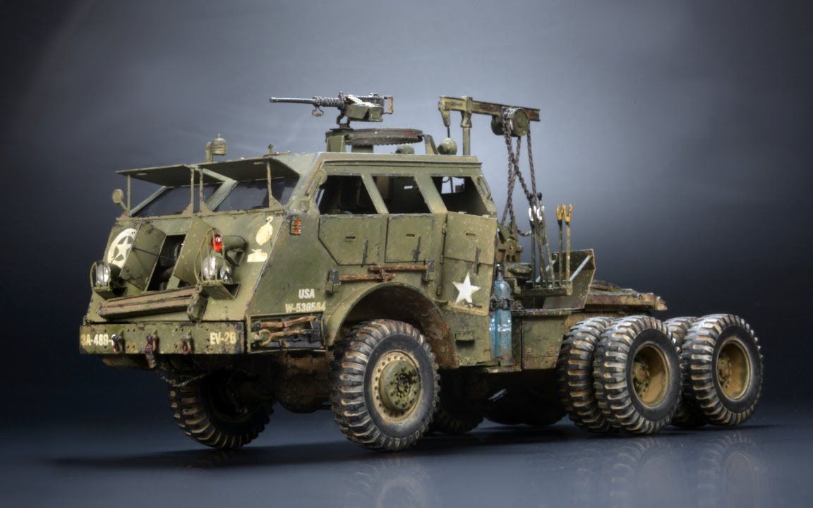 [PLASMO]爱德美 1/72 M26龙拖.坦克牵引车模型制作