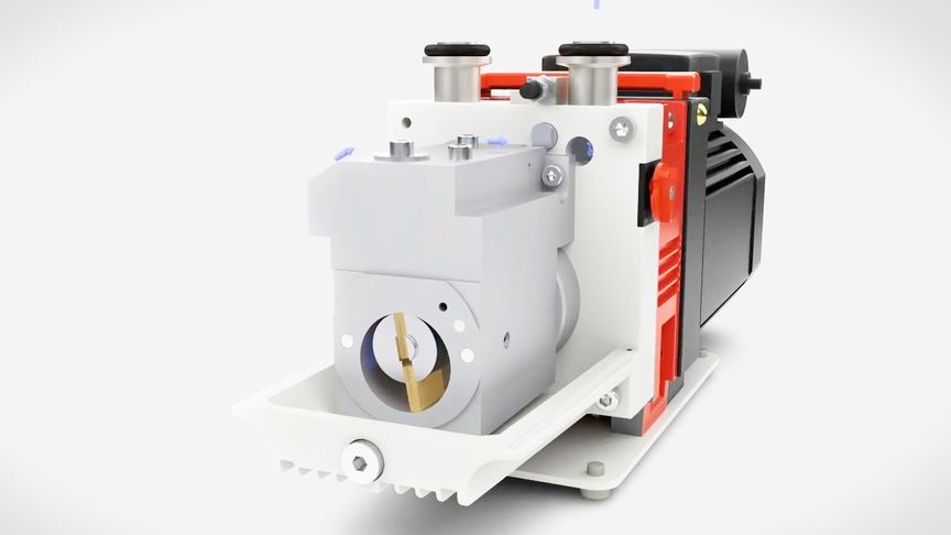 旋转叶片泵的机械结构,运行原理是这样的