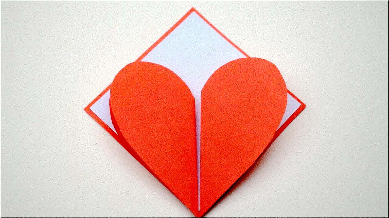 春节手工小视频:情人节贺卡制作教程,方法简单一学就会