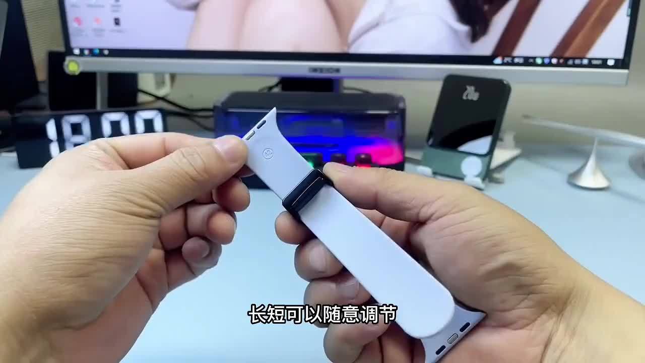 磁吸蝴蝶扣,新款的液态硅胶表带也太好看了,颜值够高还舒服...