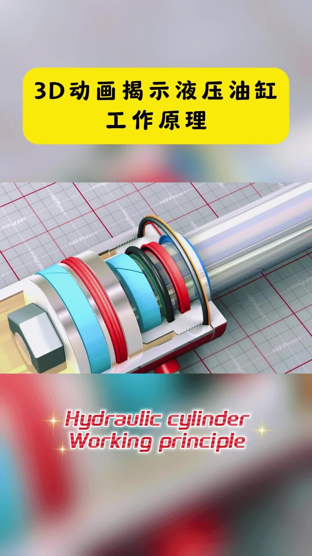 3D动画揭示液压油缸工作原理