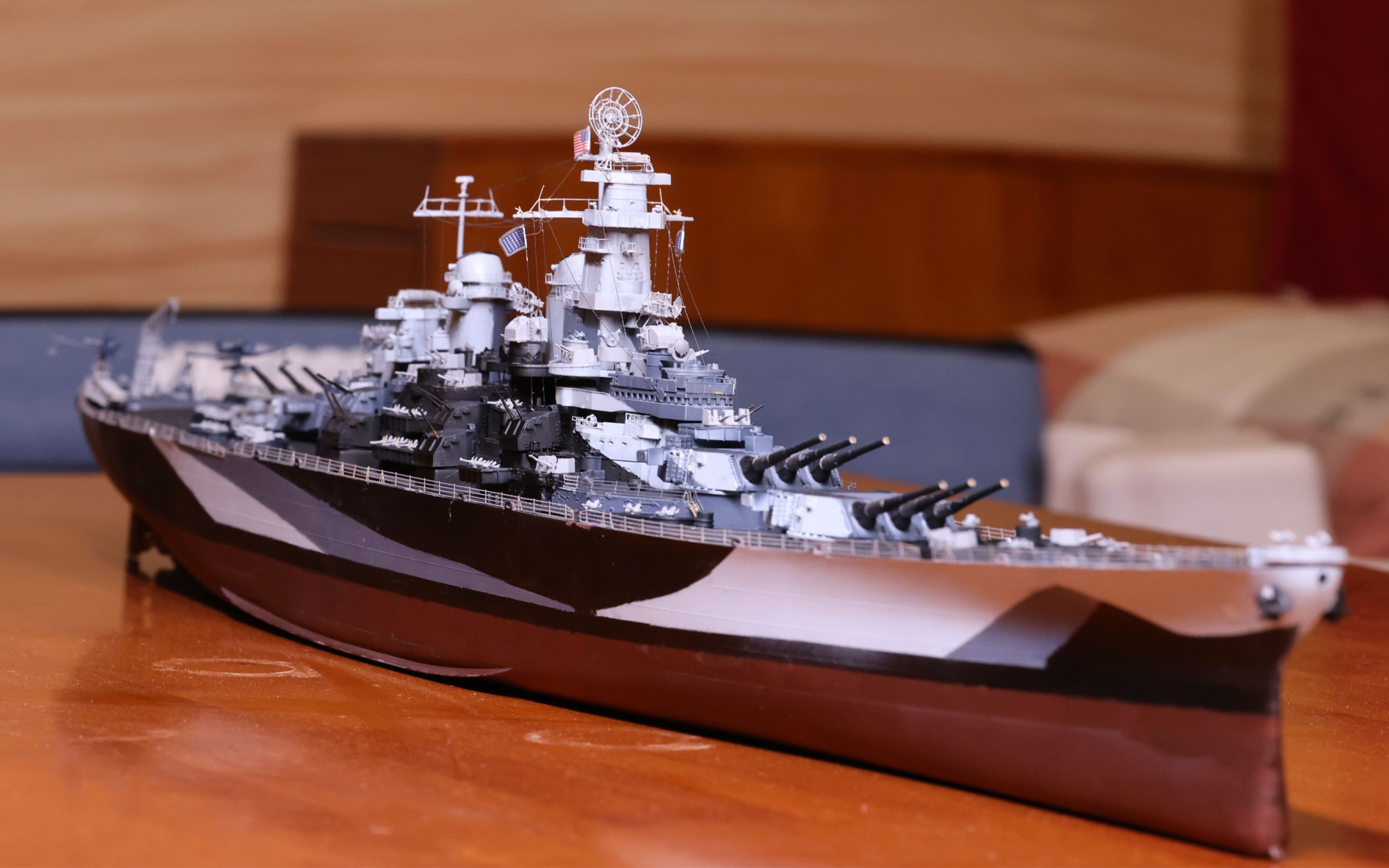 1944涂装 密苏里号战列舰 1:350制作部分过程