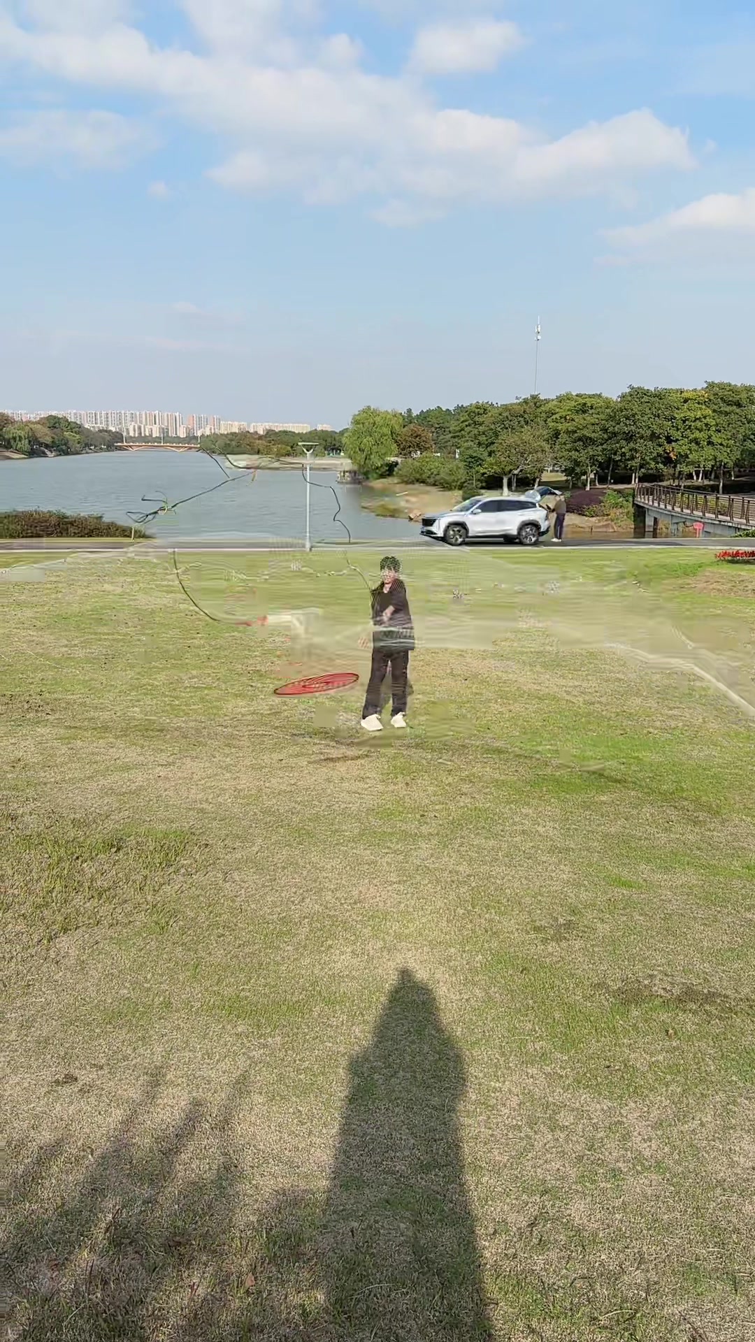 四米的大网,撒开面积可以吧#撒网捕鱼 #飞盘撒网
