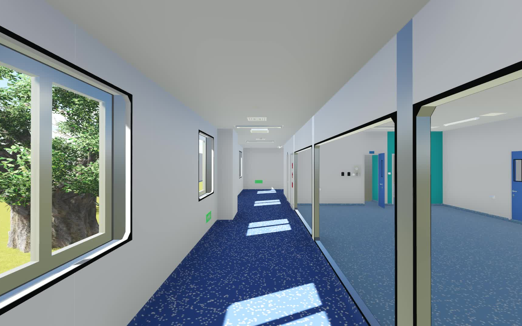 洁净室工程BIM机电管线综合漫游动画