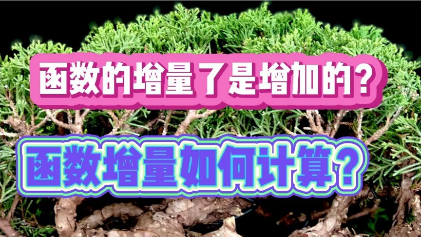 微积分:函数增量一定是增加的?函数增量如何计算?