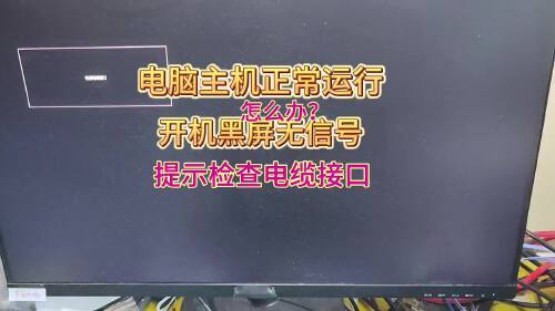 电脑主机正常运行显示器黑屏无信号怎么办?