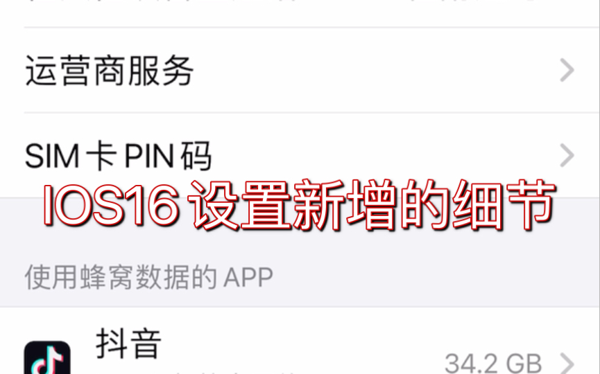 IOS16系统比15.7系统设置中多出的新细节