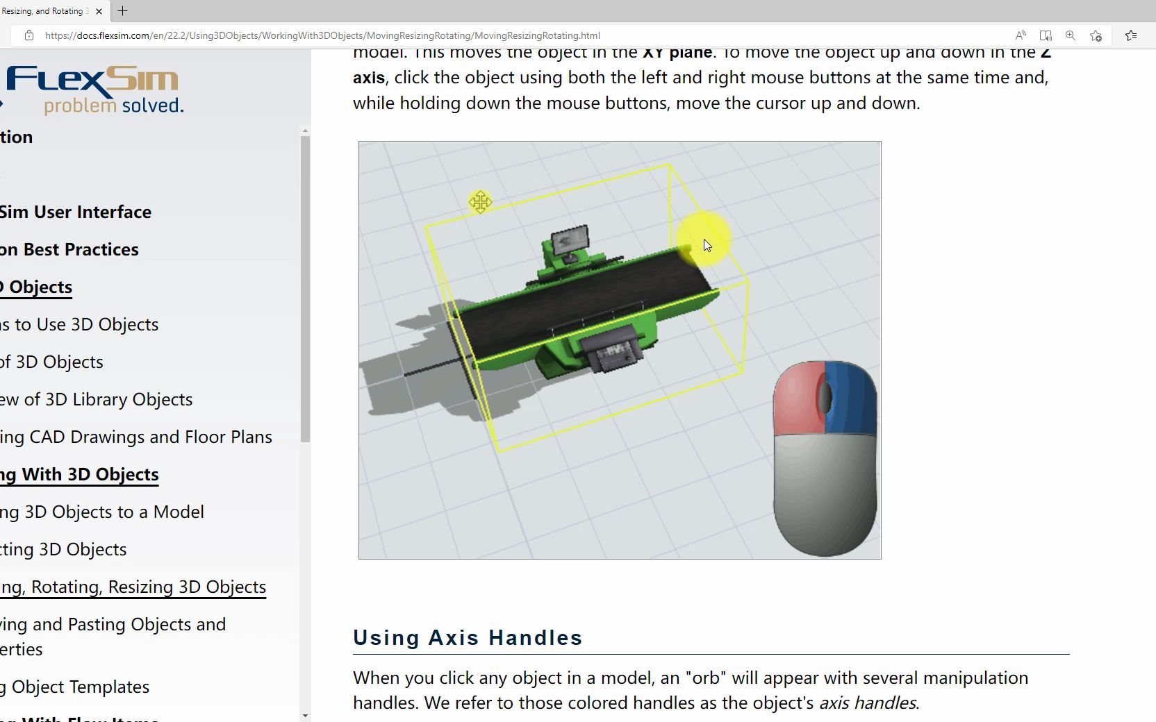 Flexsim 3D实体-02-移动、旋转和改变实体大小